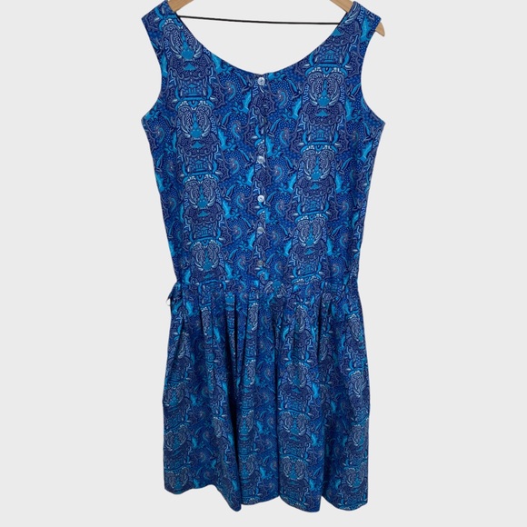 Vintage | Dresses | Vintage 6s Coco Shop Antigua Blue Purple White ...